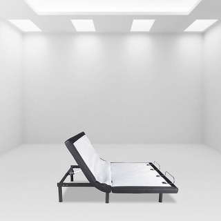 Wireless Control adjustable beds White lift bed Metal & Wood bed base ...