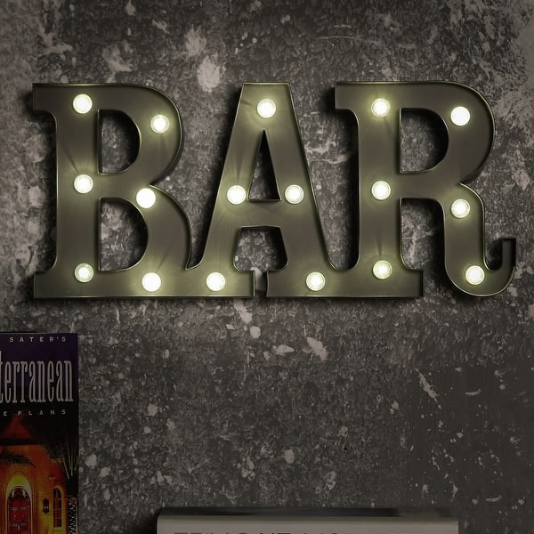 Illuminated Freestanding or Wall Mounted Bar Marquee Battery-Operated ...