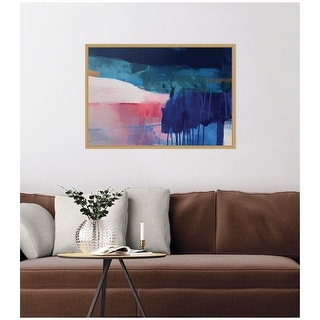 Kate and Laurel Blue Current No. 2 by Amy Lighthall Framed Canvas Wall ...