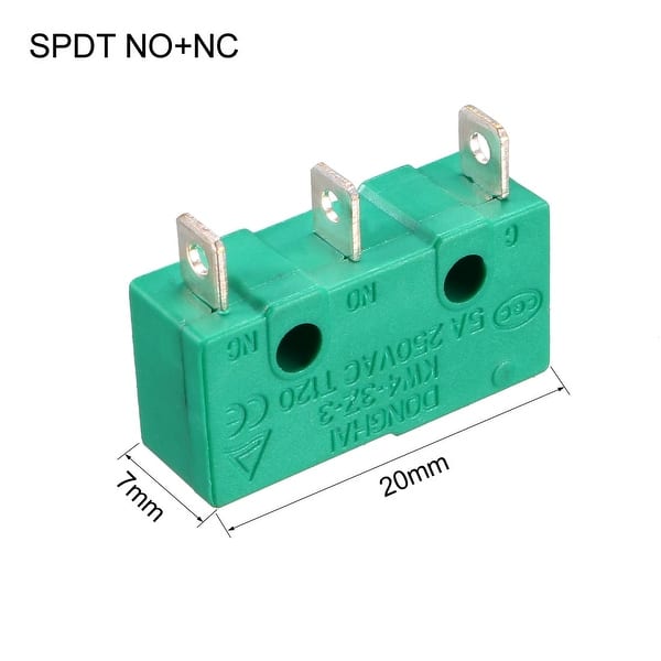 KW4-3Z-3 Micro Limit Switch SPDT NO NC 3-Terminal Momentary Push Button Actuator - Push Button ...