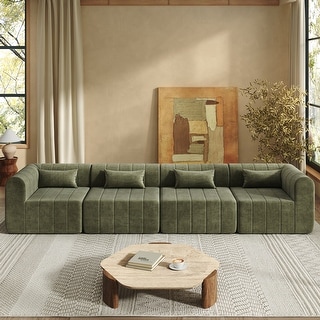 Christopher Knight Full-Compressed Modular Sofa 4 Seat Sectional ...
