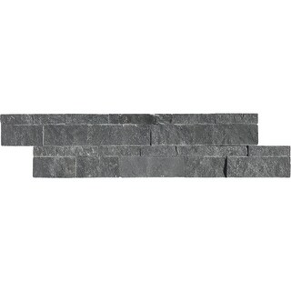 Midnight Marble Split Face 6" x 24" Corner Ledger - Bed Bath & Beyond ...