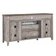 Gray Wash 55-Inch Media Console with Electric Fireplace Insert ...