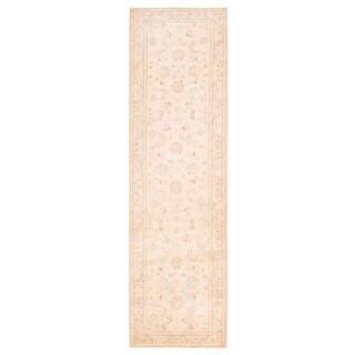 ECARPETGALLERY Hand-knotted Chobi Finest Ivory Wool Rug - 2'9 x 9'10 ...