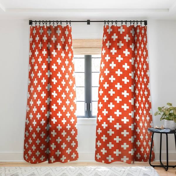 1-piece Sheer Vermillion Plus Made-to-Order Curtain Panel - 84 Inches x ...