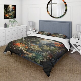 Designart "Vietnam Tropical Rainforest Reverie" Green Traditional ...