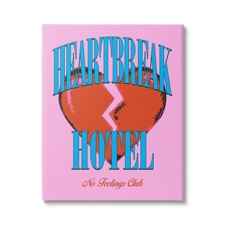 Stupell Vintage Heartbreak Hotel Canvas Wall Art design by House of ...