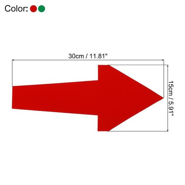 24Pcs 12" x 6" Arrow Sticker, PVC Self Adhesive Arrow Sign, 2 Color ...