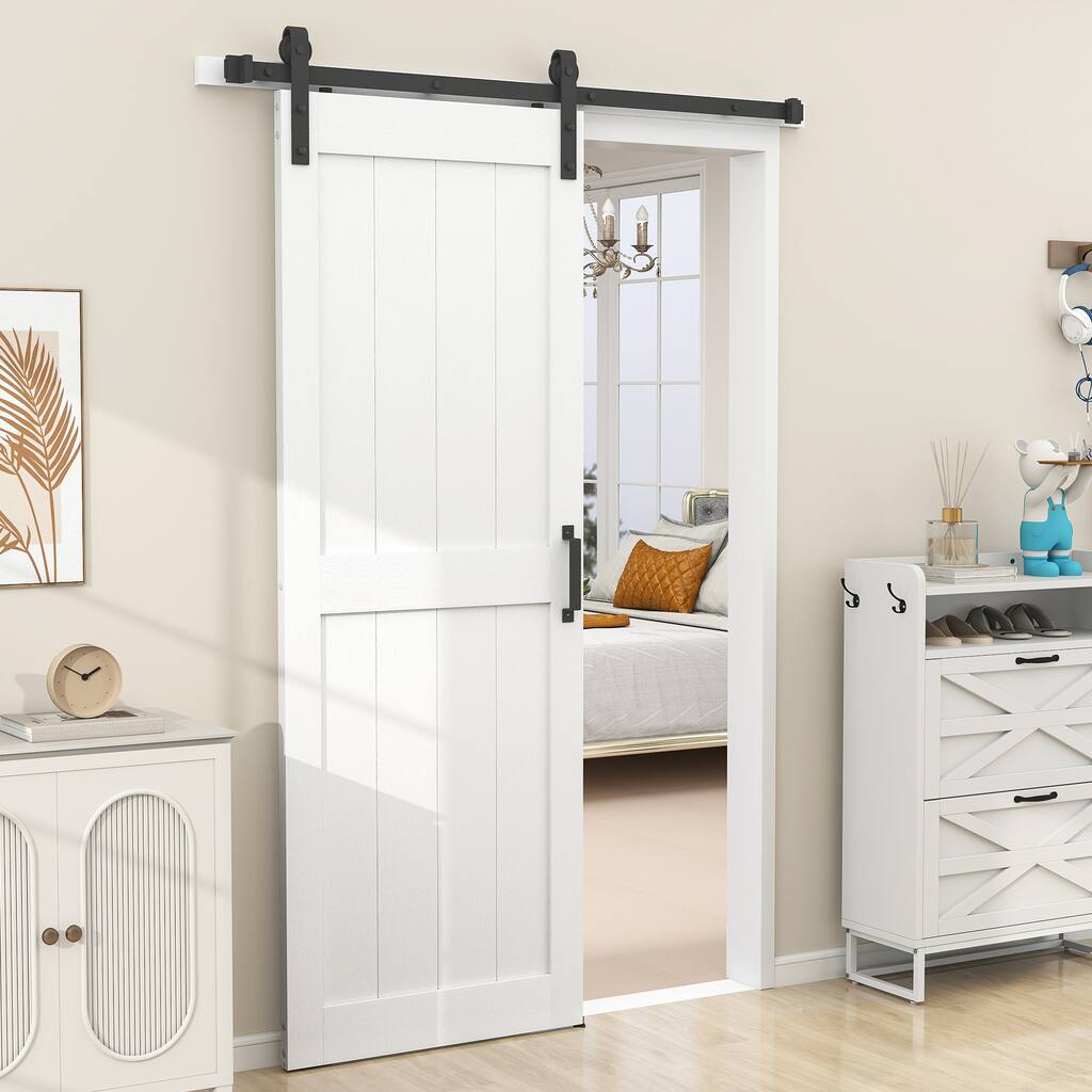 30''/36''/48'' x 84'' Manufactured Wood PVC Paneled Barn Door with ...
