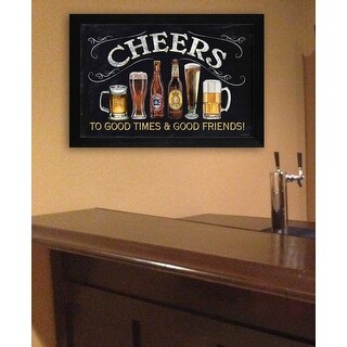TrendyDecor4U Mid-Century Modern "Cheers" Framed Print Wall Art by ...