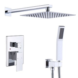 Shower System Shower Set Wall Mounted with 12" Rainfall Shower Head ...