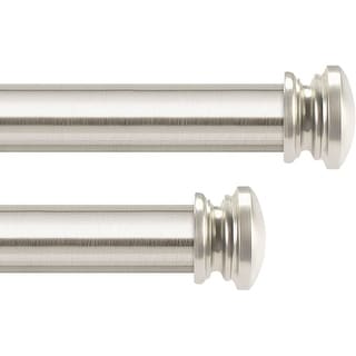 InStyleDesign Coiled 1 inch Diameter Adjustable Double Curtain Rod - On ...