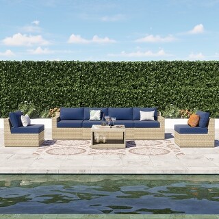 Ventura 7-Piece Multiple Chairs Rattan Seating Collection - Bed Bath ...