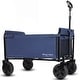 All-in-One Convertible Folding 4-Wheel Trolley with Bench Seat and Dog Leash - Heavy Duty ...