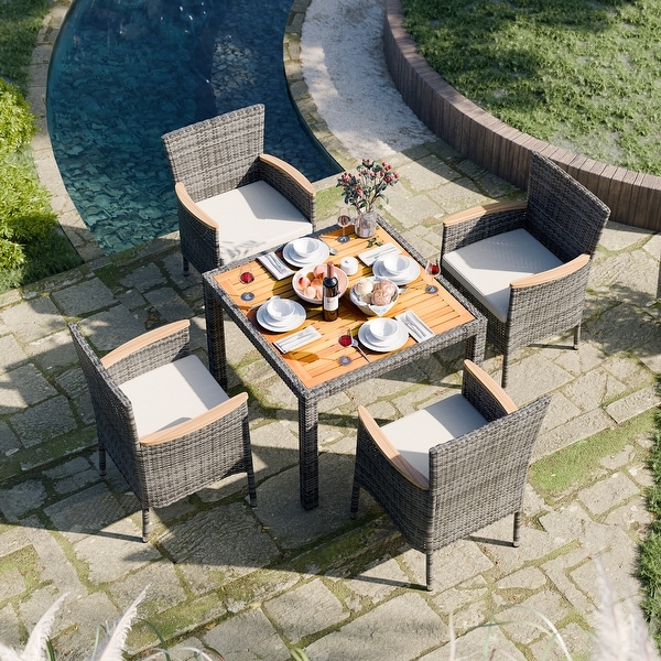 Futzca Outdoor Patio Dining Set with Table and Chairs 5 Or 7 Pieces N A On Sale Bed Bath Beyond 40395963