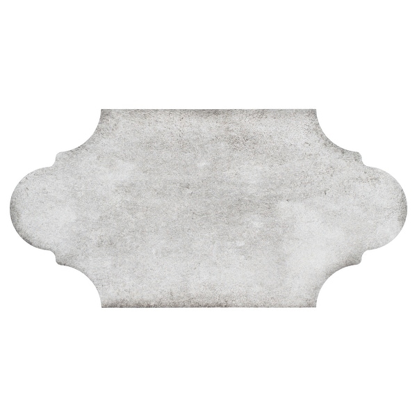 Merola Tile Textile Basic Hex Silver 8-5/8" x 9-7/8" Porcelain Floor ...