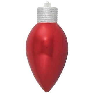 12" Sonic Red Silver Shatterproof Shiny C9 Light Bulb Ornament - Bed ...