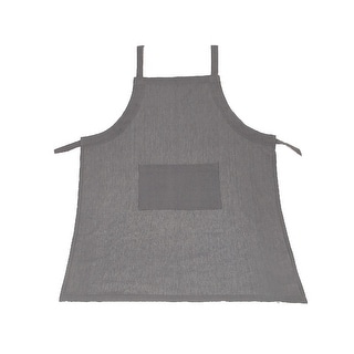 Polycotton Apron With Pocket (Gray) - Bed Bath & Beyond - 34666132
