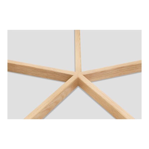 Aurelle Home Heatra Modern Solid Wood Round Glass Top Coffee Table ...