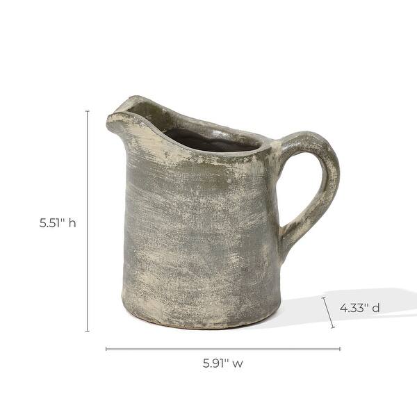 2-Piece Rustic Farmhouse Pitcher Terracotta Vase Set - Bed Bath ...