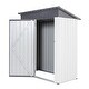 Garden Metal Storage Lifter Shed Grey White 5x3x6ft Outdoor Storing ...