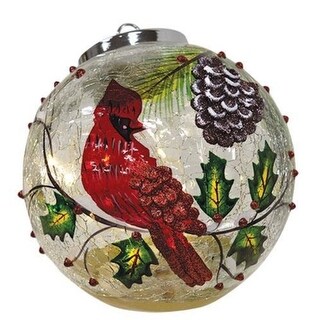 Winter Cardinal Light Up Ball Ornament - N/A - Bed Bath & Beyond - 36929716