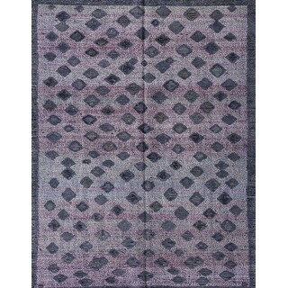 Ahgly Company Machine Washable Abstract Plum Purple Area Rugs - Bed ...