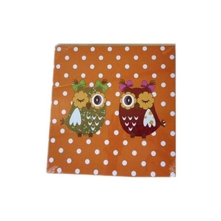 Two Owls On A Polka Dot Background Canvas Wall Decor - Bed Bath ...