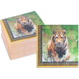 Tiger Party Decorations, Paper Napkins (6.5 In, 150 Pack) - Bed Bath ...