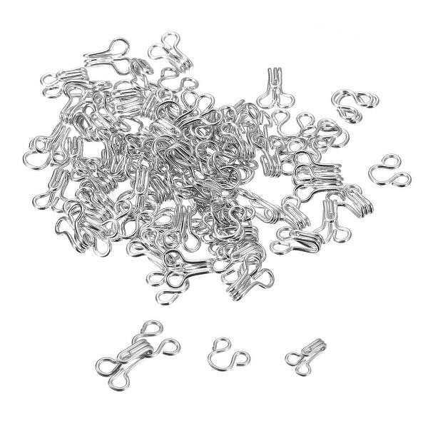 100pcs Sewing Hook Eye Latch for Clothing Bra Skirt Trousers - 12.2mm ...