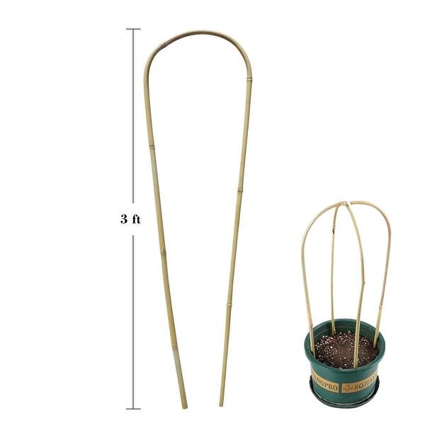 Agfabric Natural U-Shaped Bamboo Trellis For Climbing Plants Indoor ...