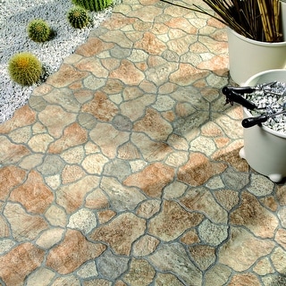 Merola Tile 12.25x12.25-inch Yukon Por Rustico Porcelain Floor and Wall ...