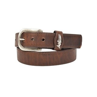 Vintage Bison Western Belt Mens Big Fish Blunt Tip Mocha VB-66232 - Bed ...