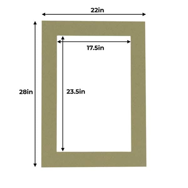 22x28 Mat for 18x24 Photo - Valley Green Matboard for Frames Measuring ...