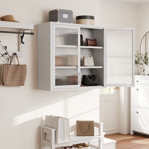 Wall Mounted Storage Cabinet with 2 Adjustable Shelves Bed Bath Beyond 42125596