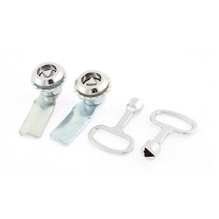 Cabinet Door Security Triangle Panel Lock Locker Hardware 2pcs - Silver ...