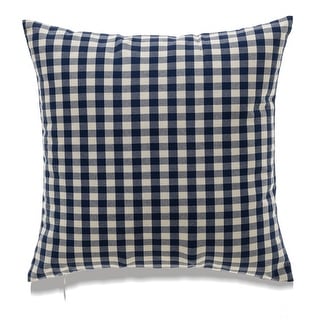 Navy Blue And White Check Pillow Cover - Bed Bath & Beyond - 41974411