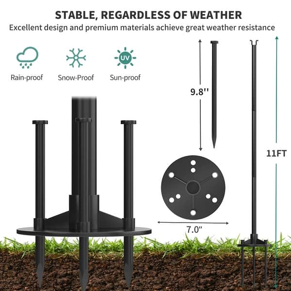 String Light Poles with Hook for Hanging String Lights for Garden Party ...