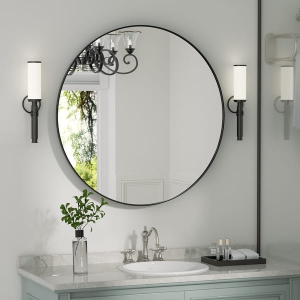 bathroom vanity mirror round