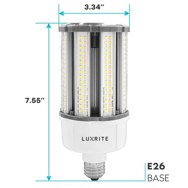 Luxrite 18W/27W/36W LED Corn Light Bulb, 150W HID Equivalent, 3 Color ...