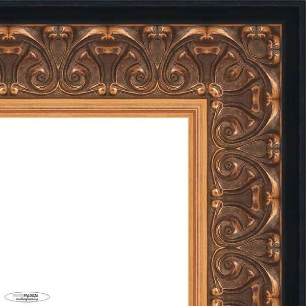 16x20 Ornate Gold Complete Wood Picture Frame with UV Acrylic, Foam ...