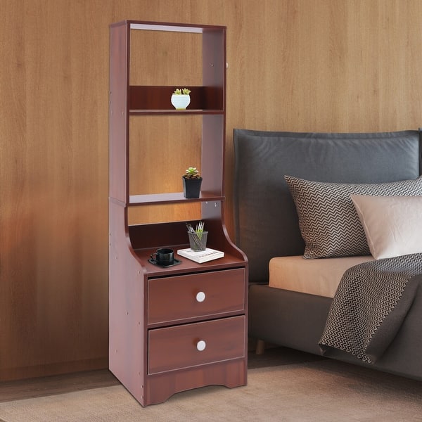 Bed End Table Night Stand Bedside Table Organizer Drawer with Storage ...