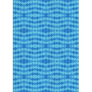 Ahgly Company Machine Washable Transitional Neon Blue Area Rugs - Bed ...