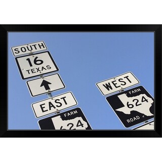 "Texas Road Signs" Black Framed Print - Bed Bath & Beyond - 30198026