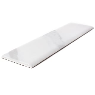 The Tile Life Astoria 3-in x 12-in White Matte Porcelain Bullnose Tile ...