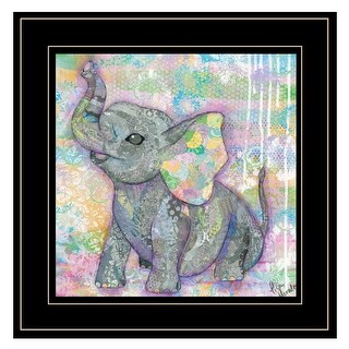 TrendyDecor4U Contemporary "Elephant II" Framed Print Wall Art by Lisa ...