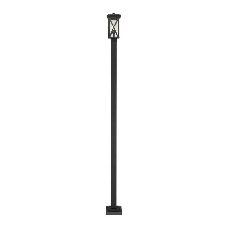 Brookside 1 Light Outdoor Post Mounted Fixture - Black - Overstock ...
