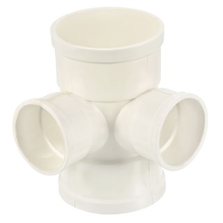 3.32 x 1.95inch Pipe Fitting, 1Pcs Splitter Duct 4 ways Hose Connector ...