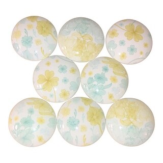 Set of 8 Floral Dream Wood Cabinet Knobs - 1.5" Wide - Bed Bath ...