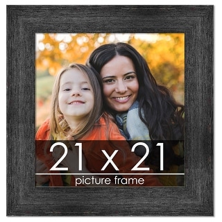 21x21 Distressed/Aged Black Wood Picture Square Frame - Bed Bath ...